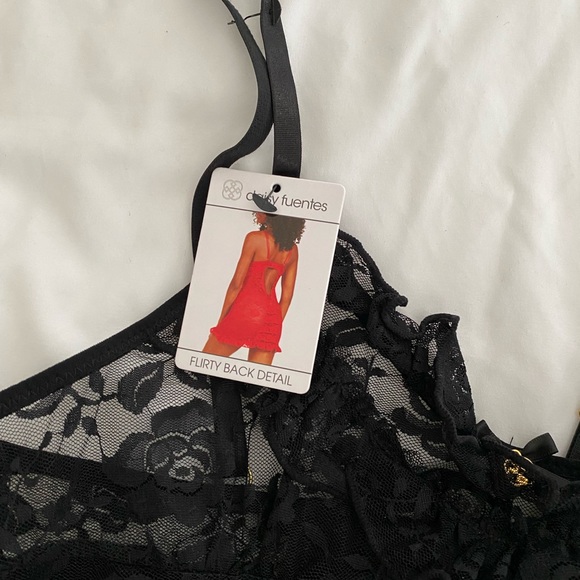 Daisy Fuentes | Intimates & Sleepwear | Daisy Fuentes Black Ruffle Lace ...